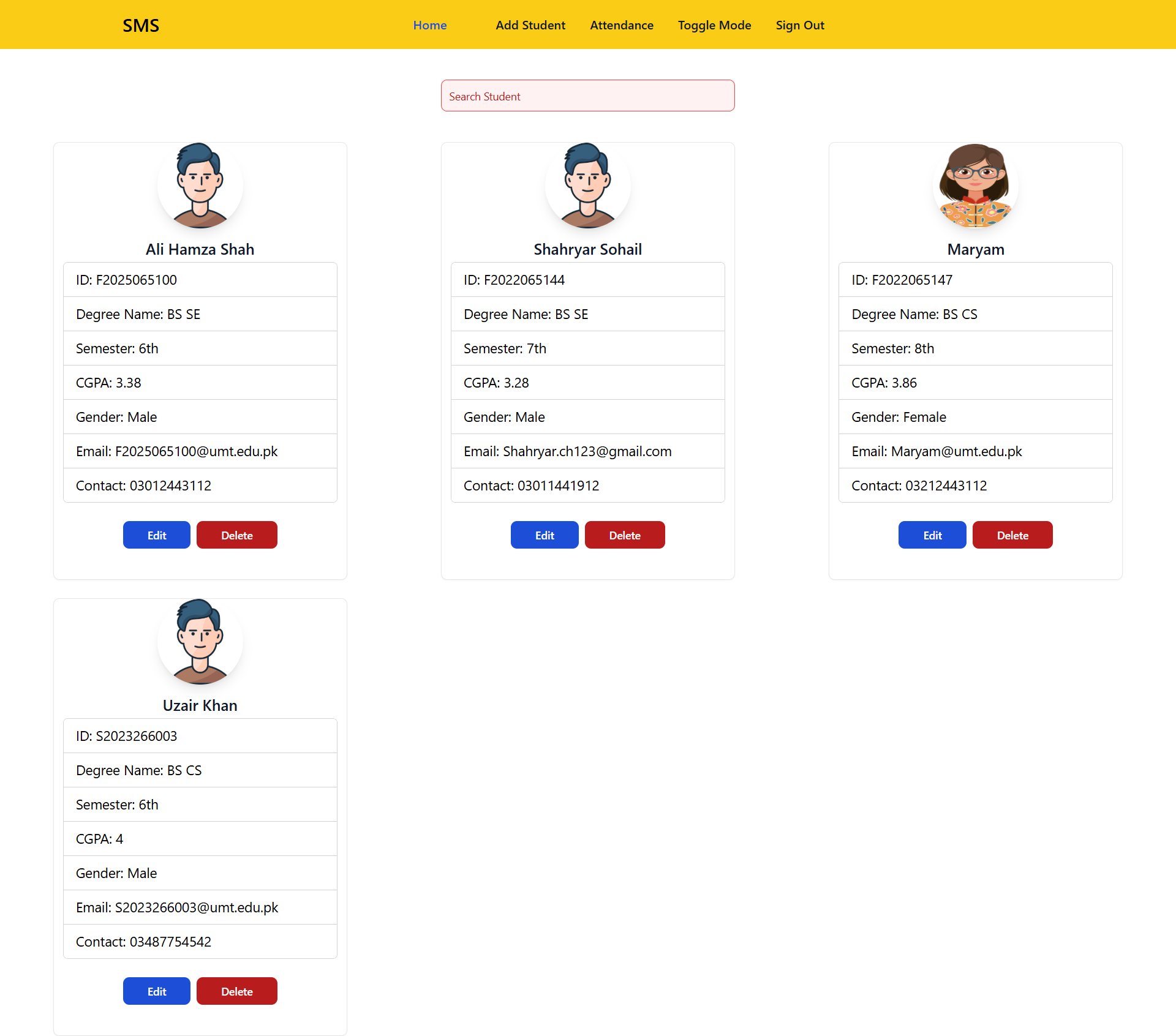 🎓 Student Management System 📚 | StudentManagementSystem